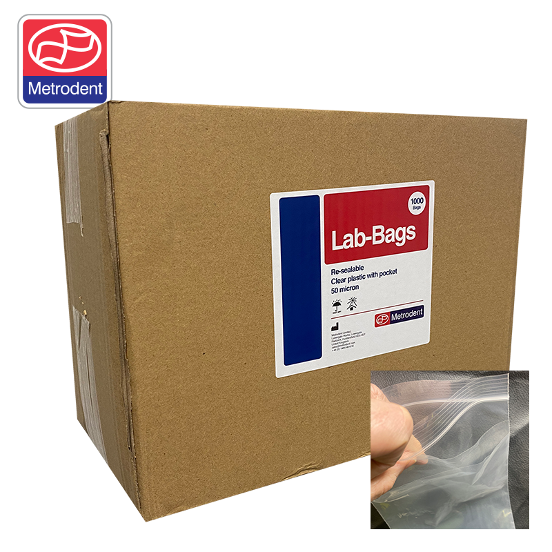 Lab Bags – Resealable with pocket (1000) | Metrodent