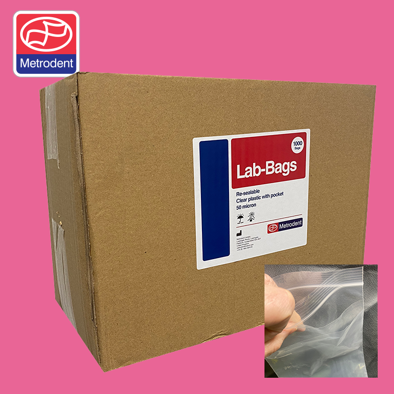 Lab Bags – Resealable with pocket (1000) | Metrodent